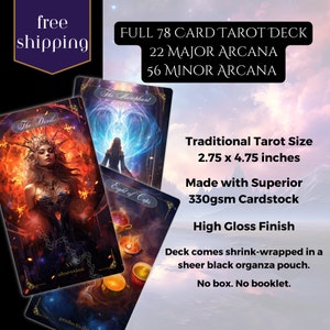 Divine Celestial Tarot Deck | Full Tarot Deck 78 Cards | Major & Minor ...