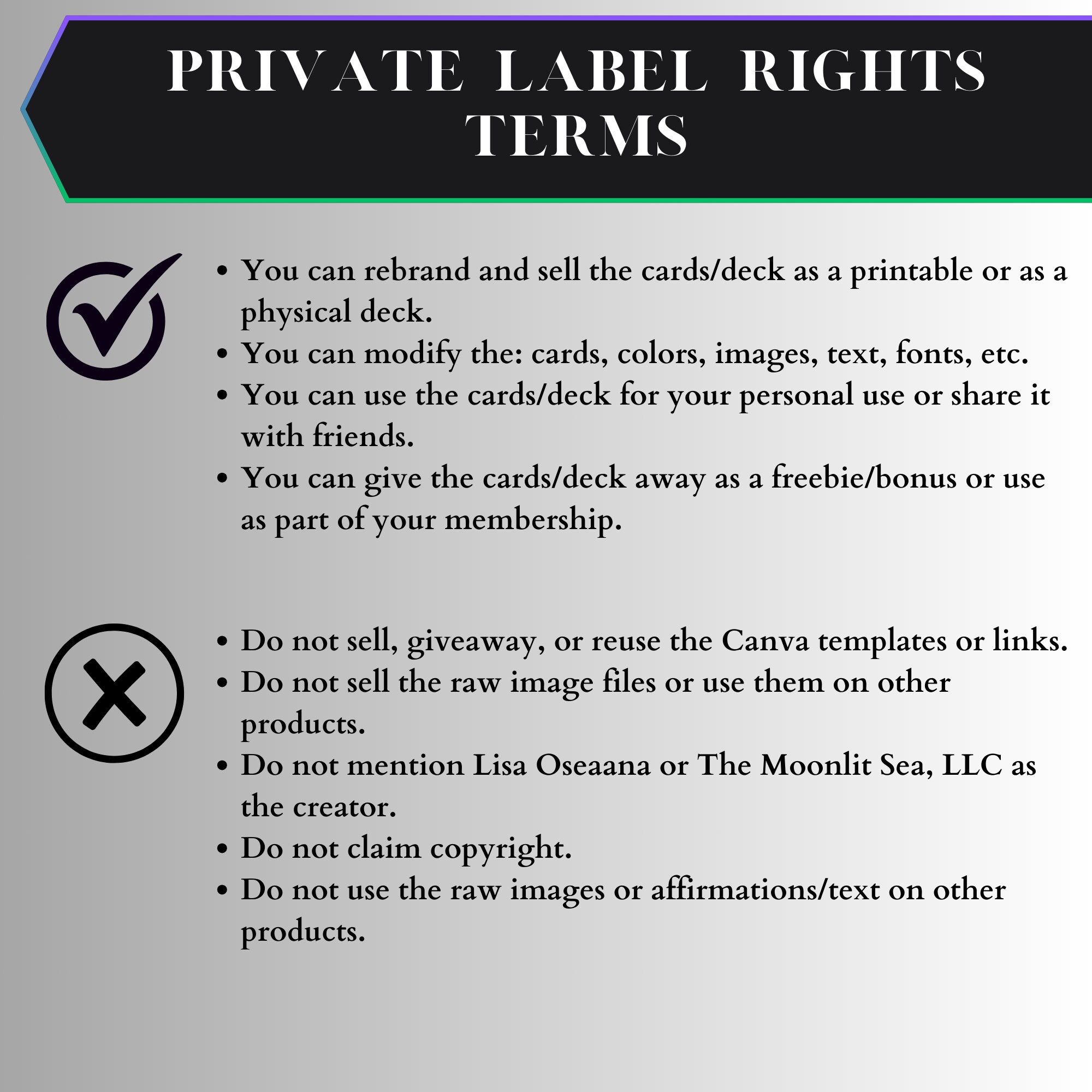 PLR Shadow Work Oracle Deck Canva Template Done for You Oracle Cards - Etsy