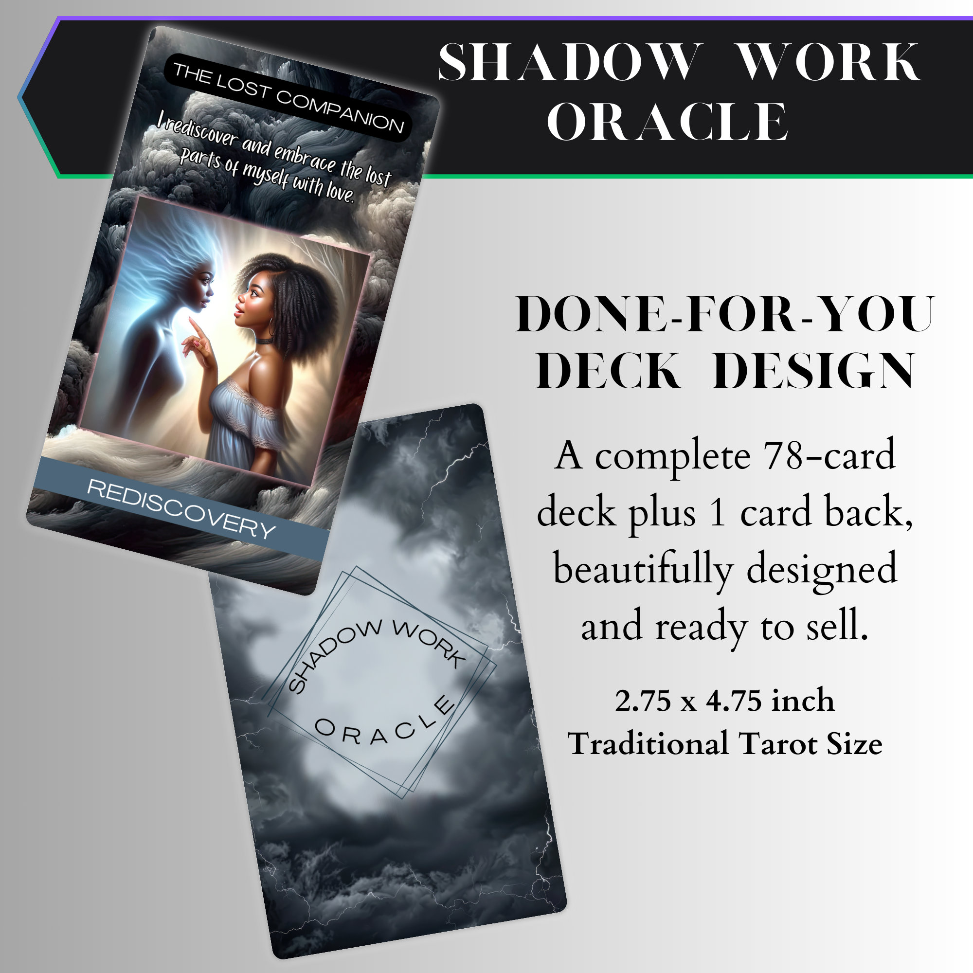 PLR Shadow Work Oracle Deck Canva Template Done for You Oracle Cards - Etsy