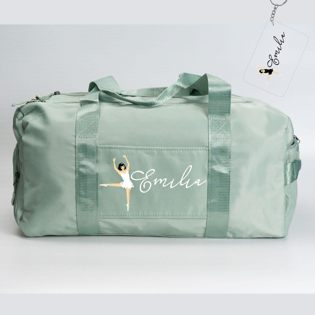 Personalized Ballerina Duffle Bag & Acrylic Keychain Set – Custom Dance ...