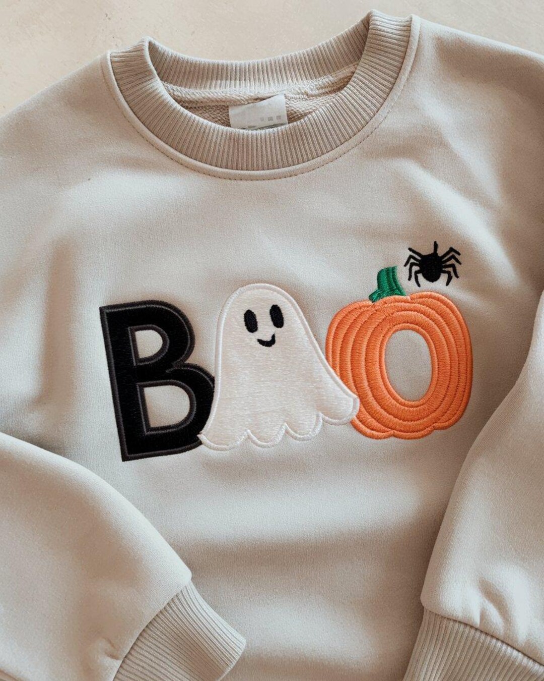 Boo Embroidered Tolder Sweatshirt, Boo Sweatshirt, Halloween Crewneck ...