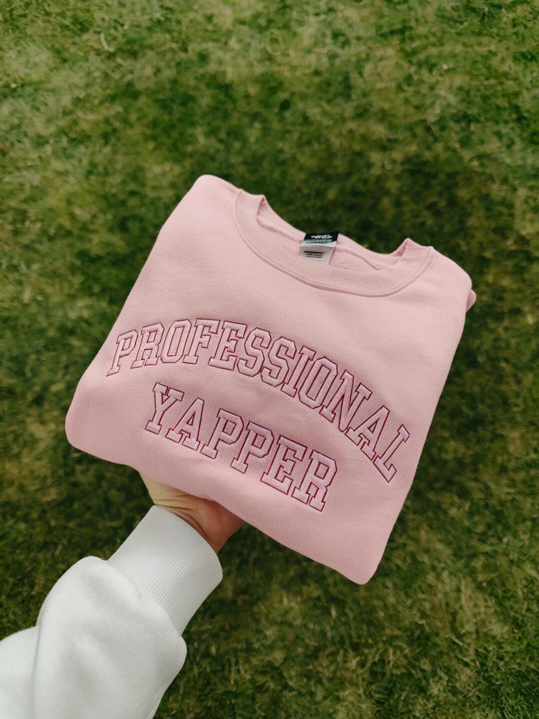 Professional Yapper Embroidered Sweatshirt, Funny Gifts for Her, Girly ...