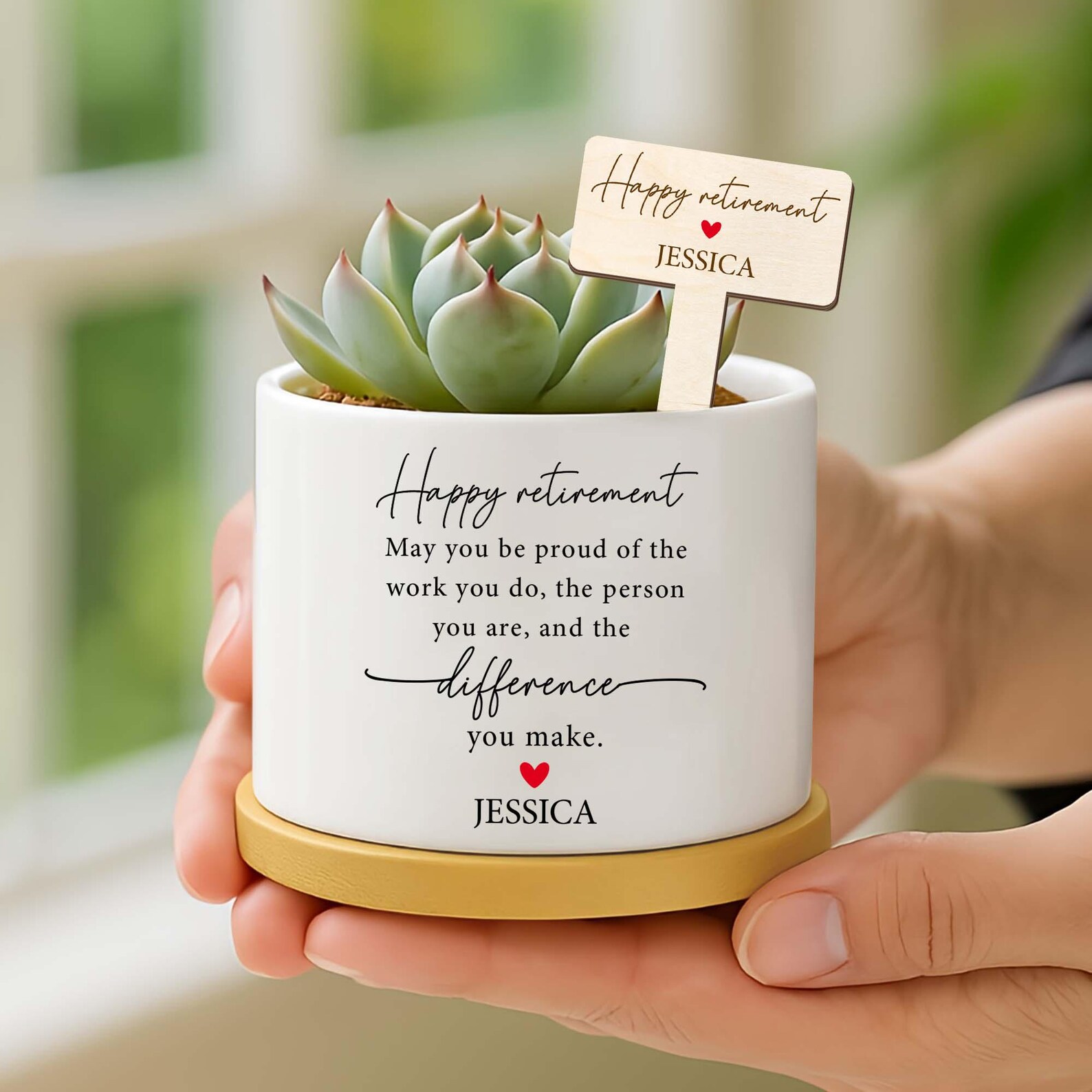 Personalized Plant Pot Retirement Gifts, Happy Retirement Gift ...