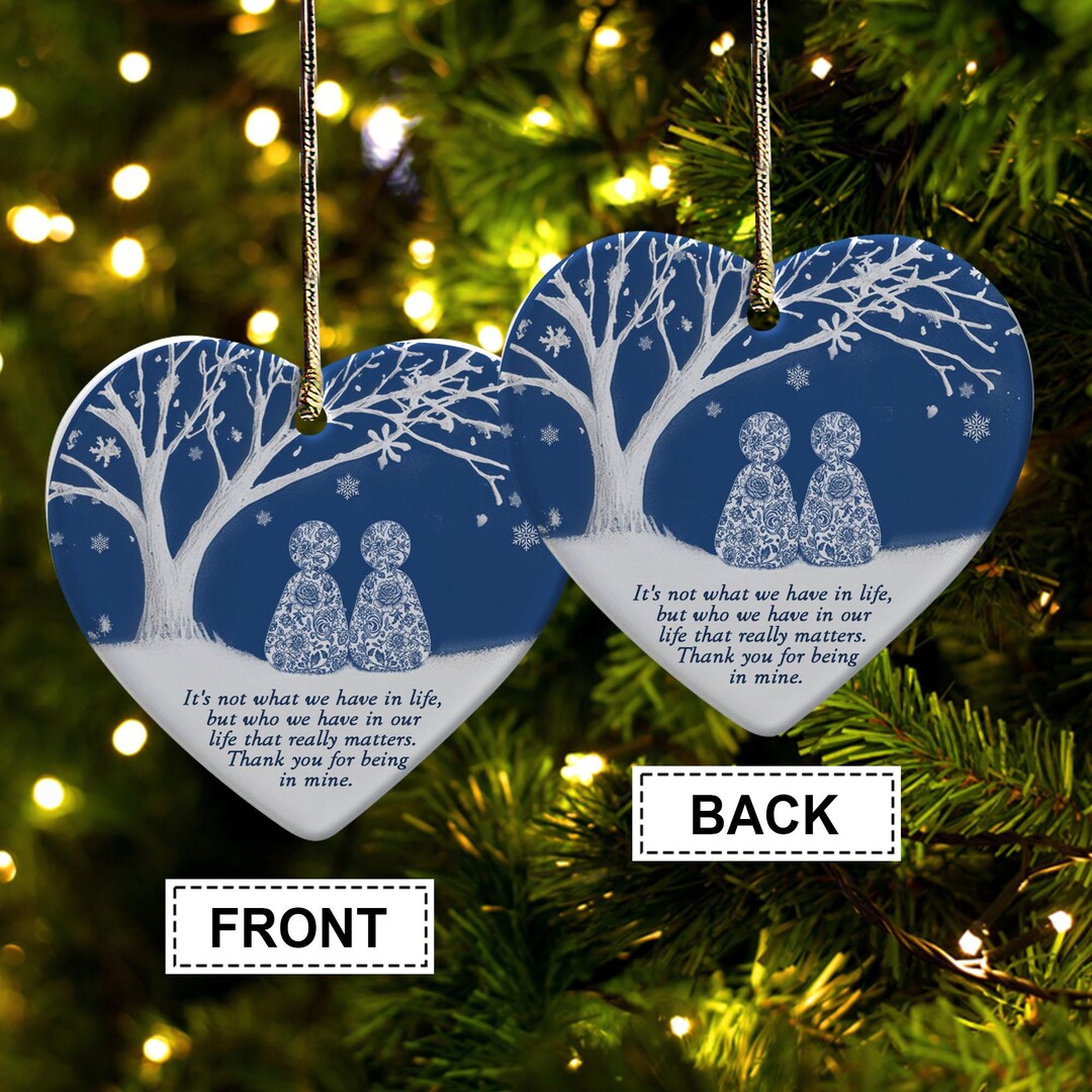 Custom Friendship Ceramic Ornament Friendship Decor Gift, Christmas ...