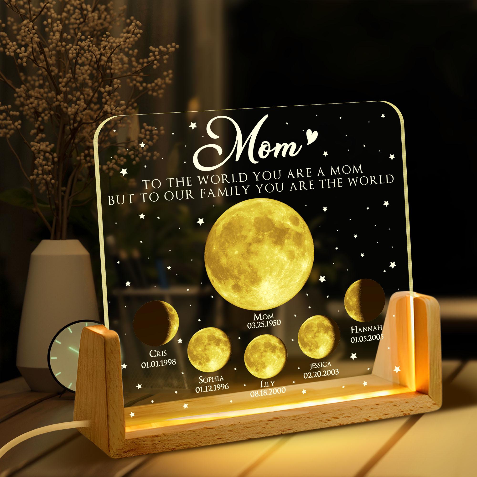 Personalized Mom Moon Phase by Date Gift, Personalised Dad Moon Phase ...
