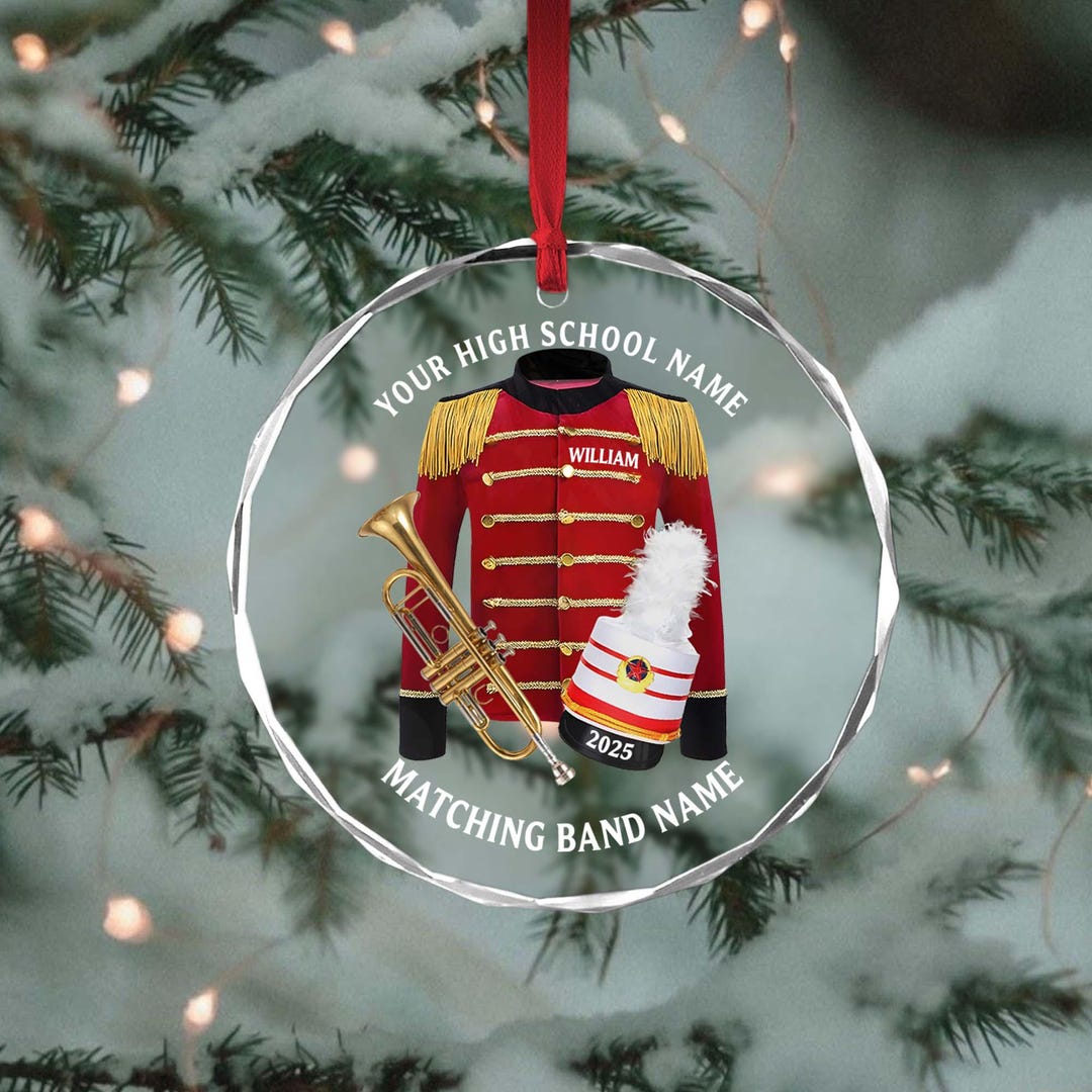 Personalized Marching Band Uniform Ornament, Custom Uniform Instrument ...