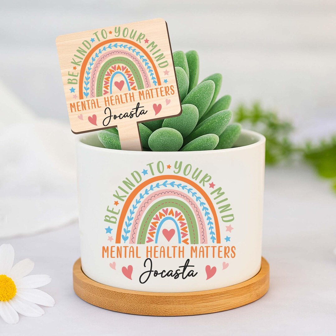 Mental Health Matters Gift, Mental Health Awareness Plant Pot, School ...
