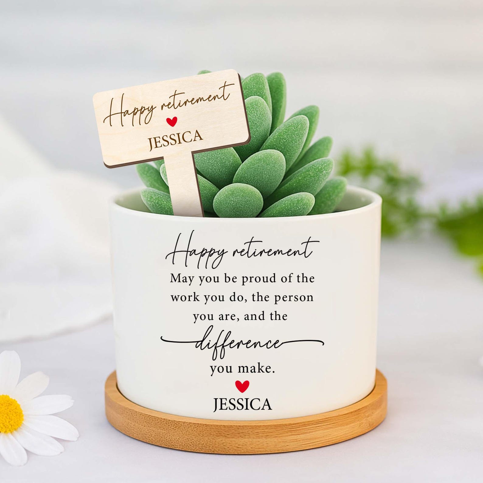Personalized Plant Pot Retirement Gifts, Happy Retirement Gift ...