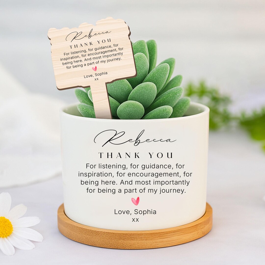 Thank You Plant Pot, Thank You Keepsake, Personalised Thank You Gift ...