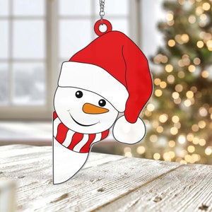 Christmas Window Decoration, Santa Claus Window Hanging, Peeking Santa ...