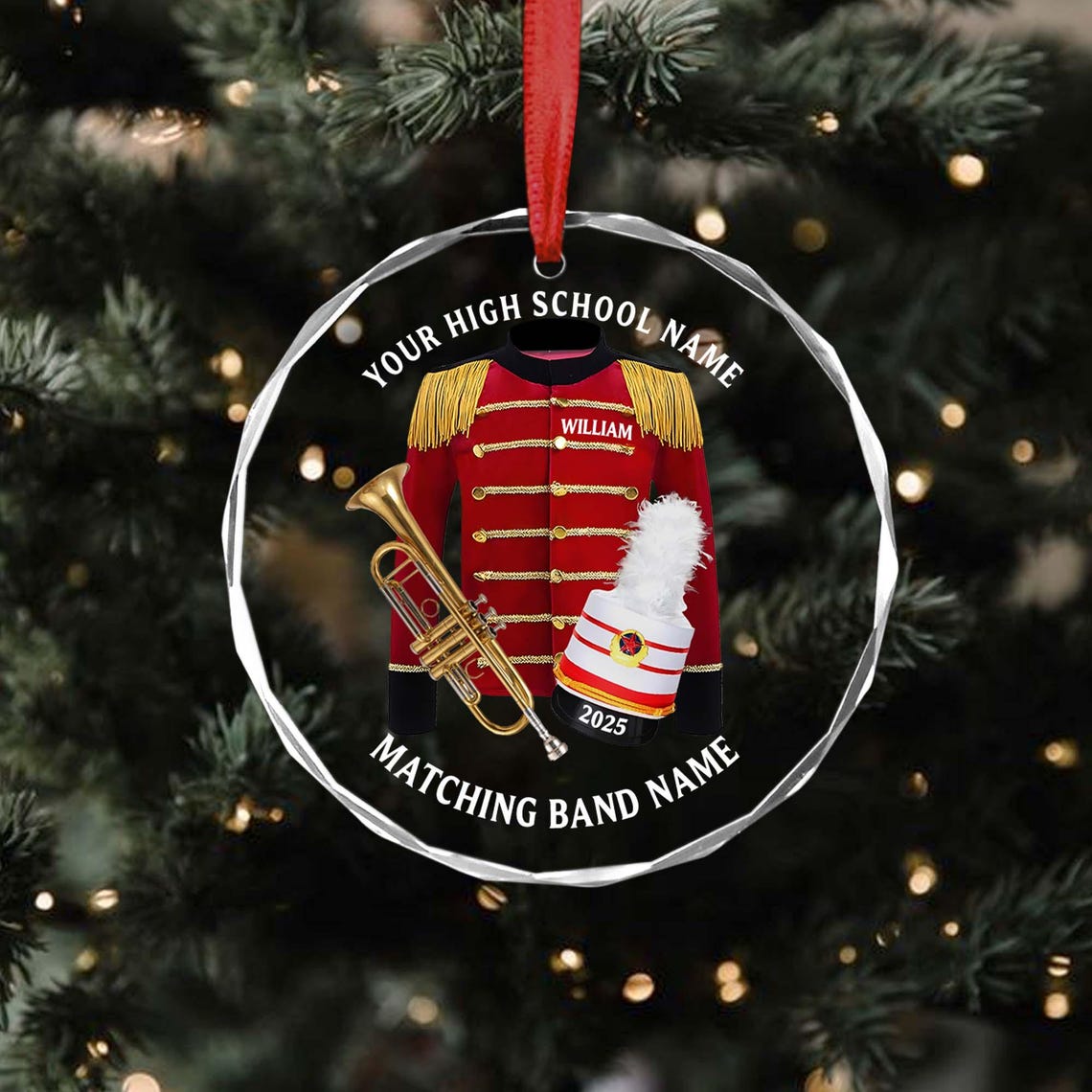 Personalized Marching Band Uniform Ornament, Custom Uniform Instrument ...