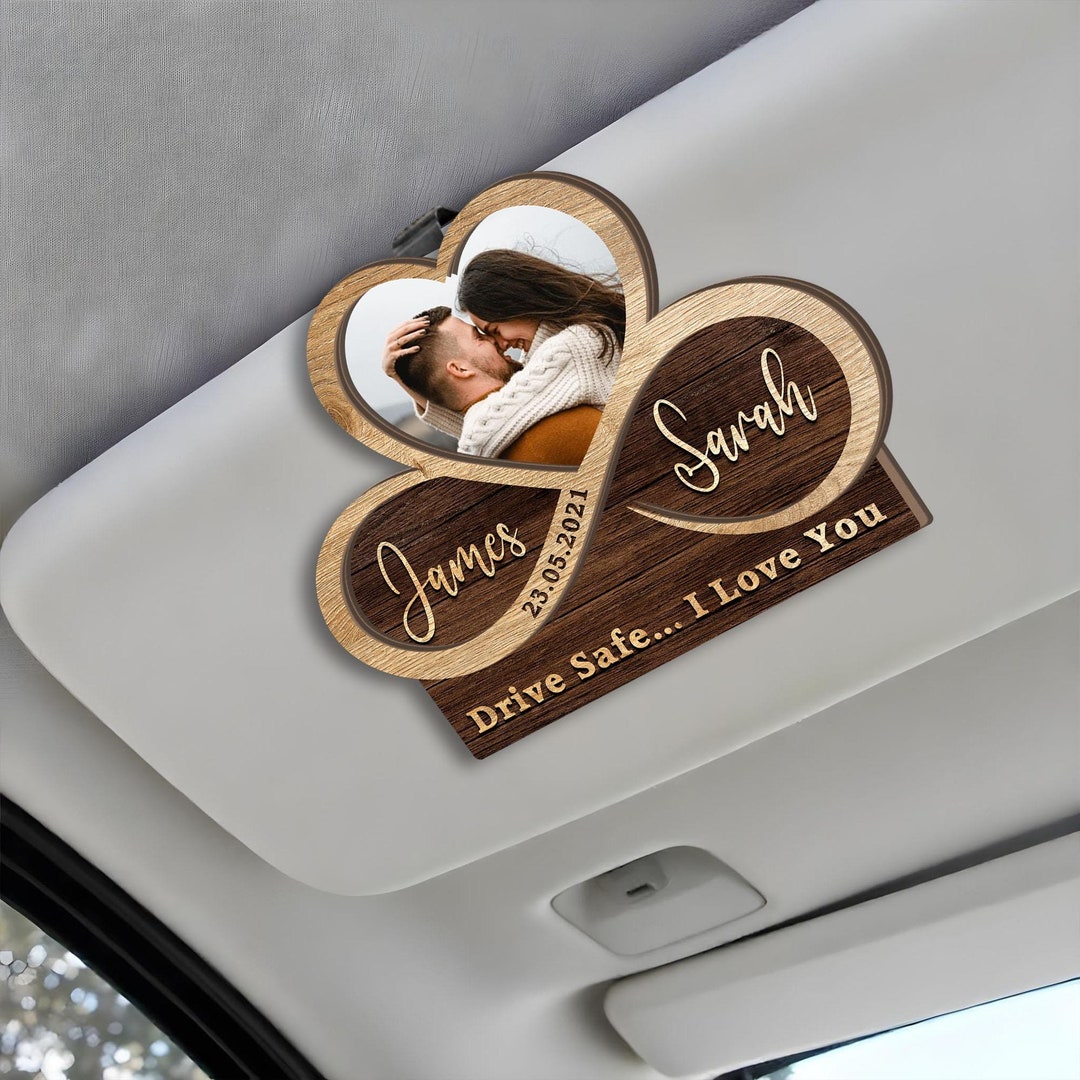 Custom Photo Car Visor Clip, Boyfriend Husband Gifts, Valentines Day ...