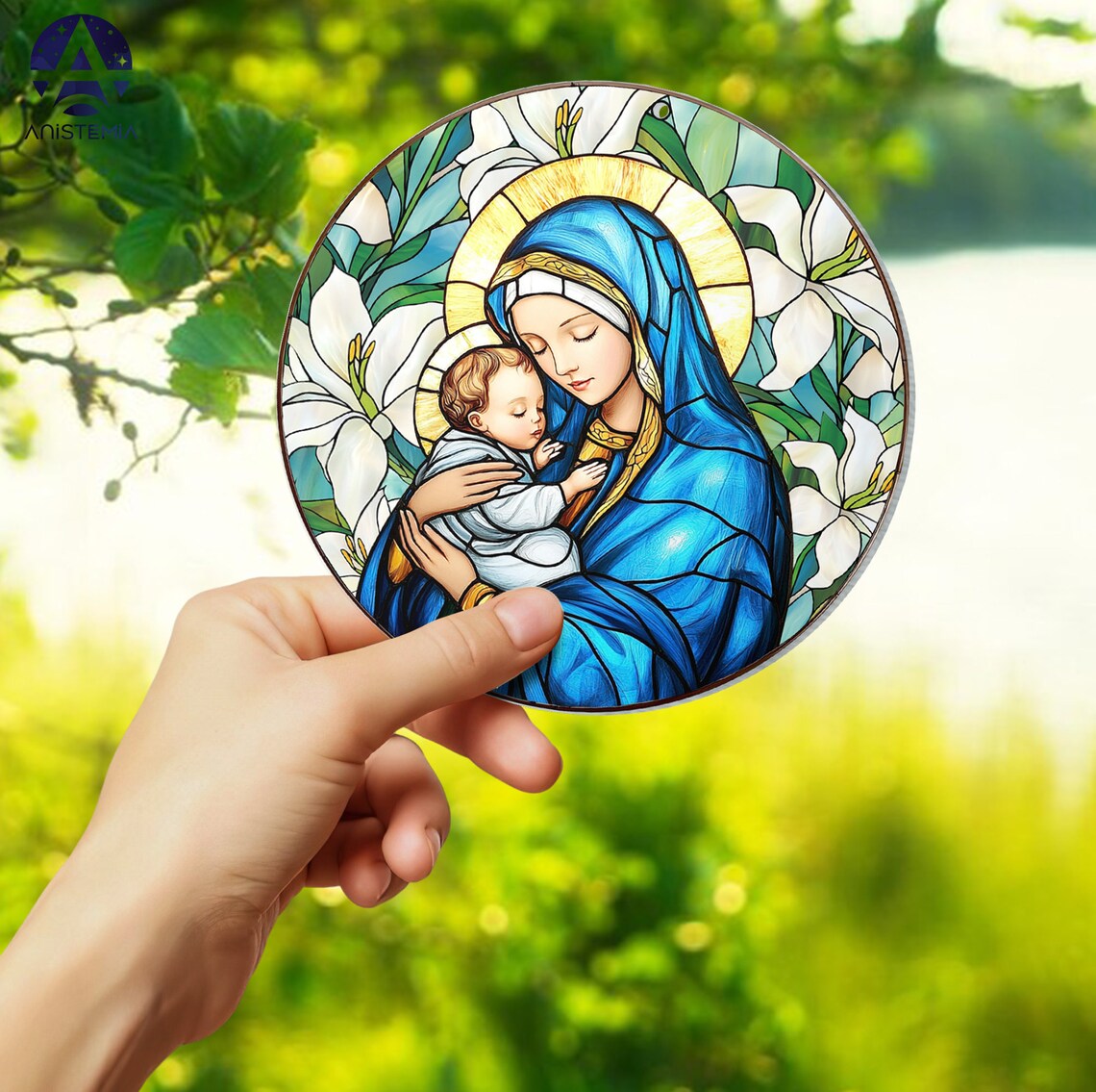 Mother Mary Ornament Gift, Mary Acrylic Suncatcher Ornament, Mary ...
