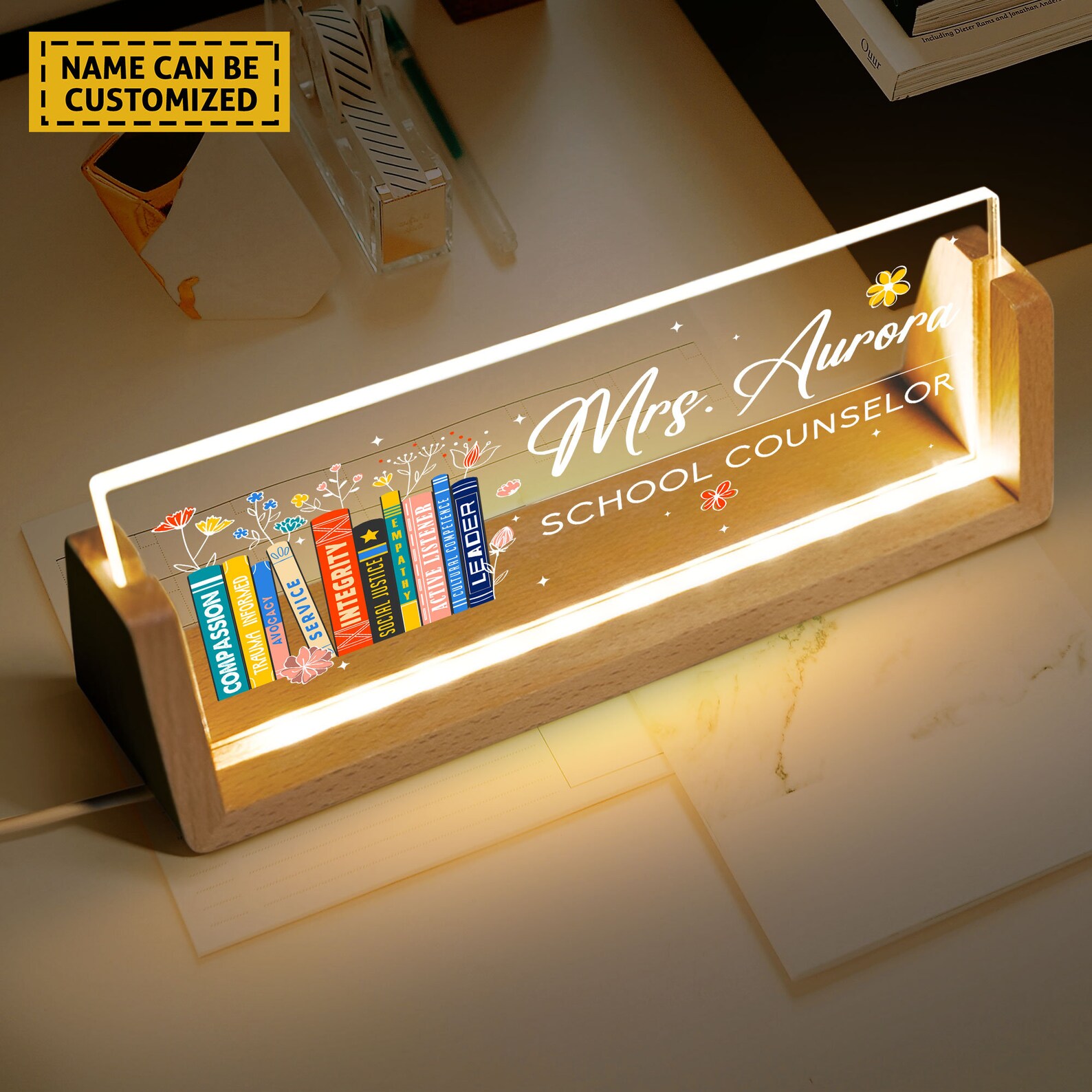 School Counselor Name Sign, Teacher Appreciation Gifts, Personalized ...