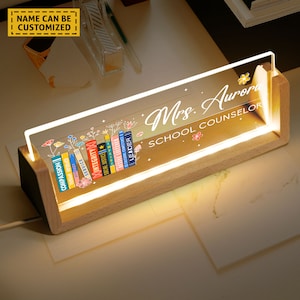 School Counselor Name Sign, Teacher Appreciation Gifts, Personalized ...
