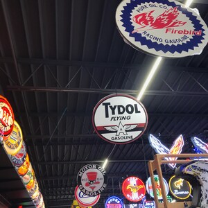 24" Red Crown Gasoline Sign Oil and Gas Station Decor Garage Decor for ...