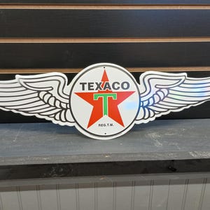 Texaco Flange Sign Texaco Gas Station Signs Garage Decor Men Man Cave ...