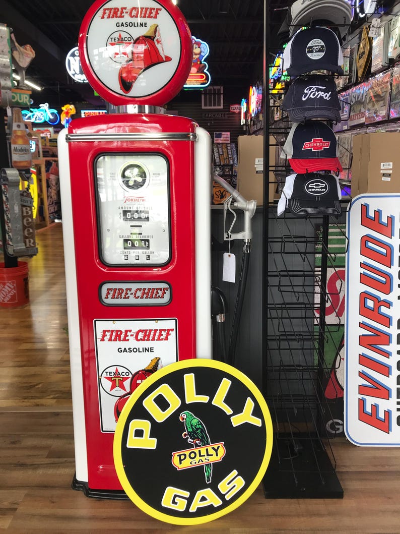 24" Roar With Gilmore Gas Sign Oil and Gas Station Decor Garage Decor ...