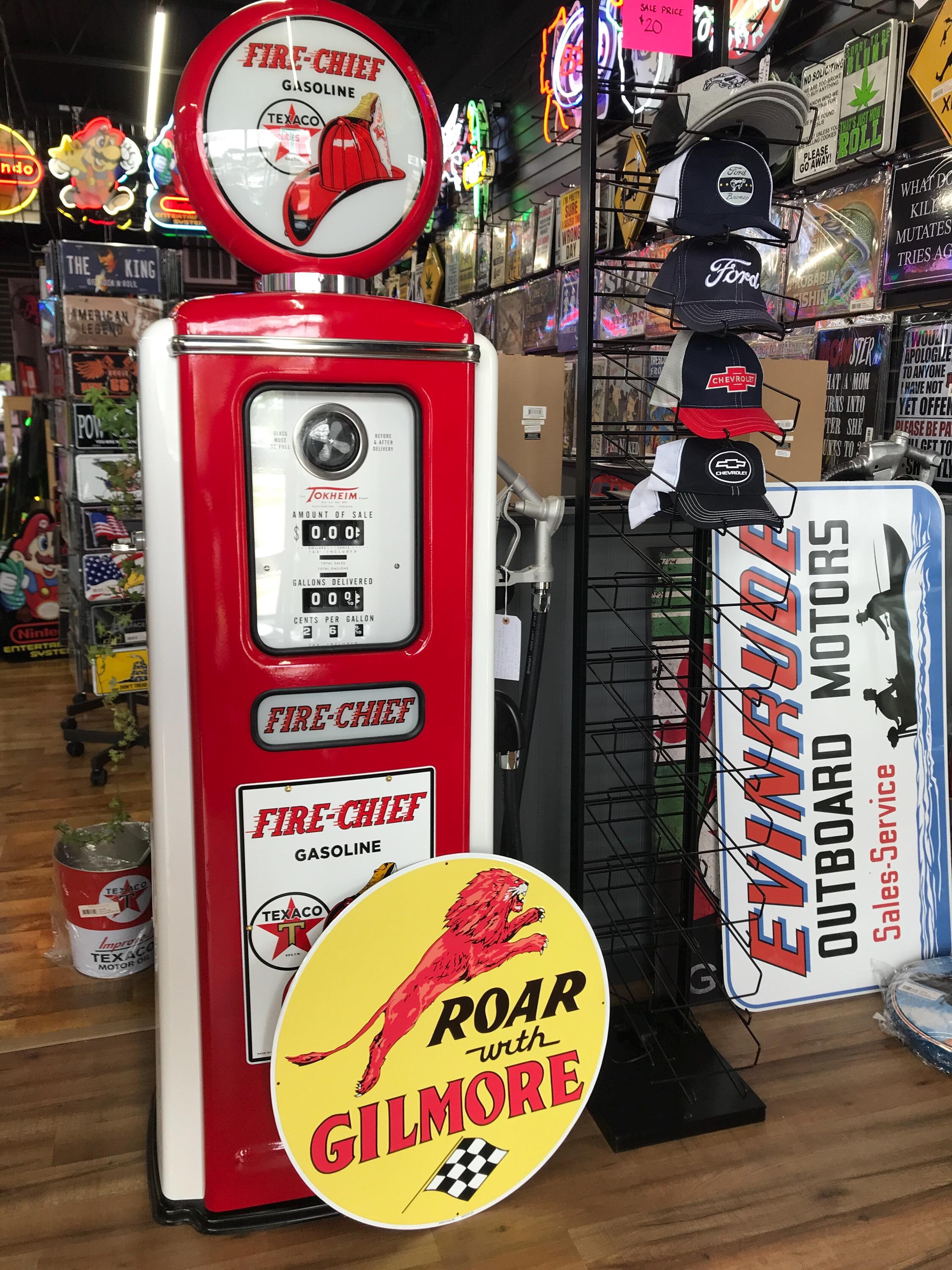 24" Red Crown Gasoline Sign Oil and Gas Station Decor Garage Decor for ...