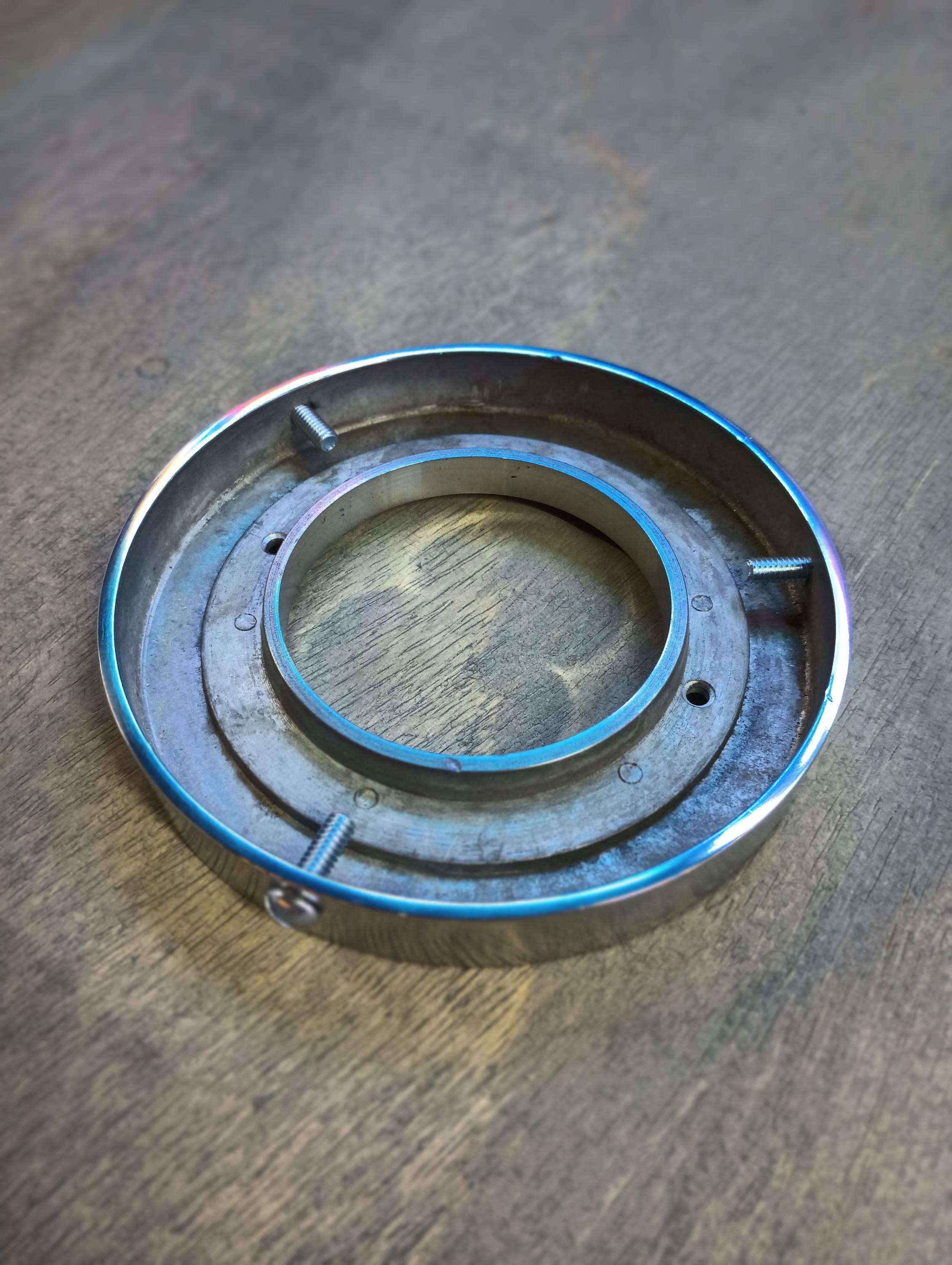 6" Polished Aluminum Globe Mounting Ring for Gas Pump Stamped Globe ...