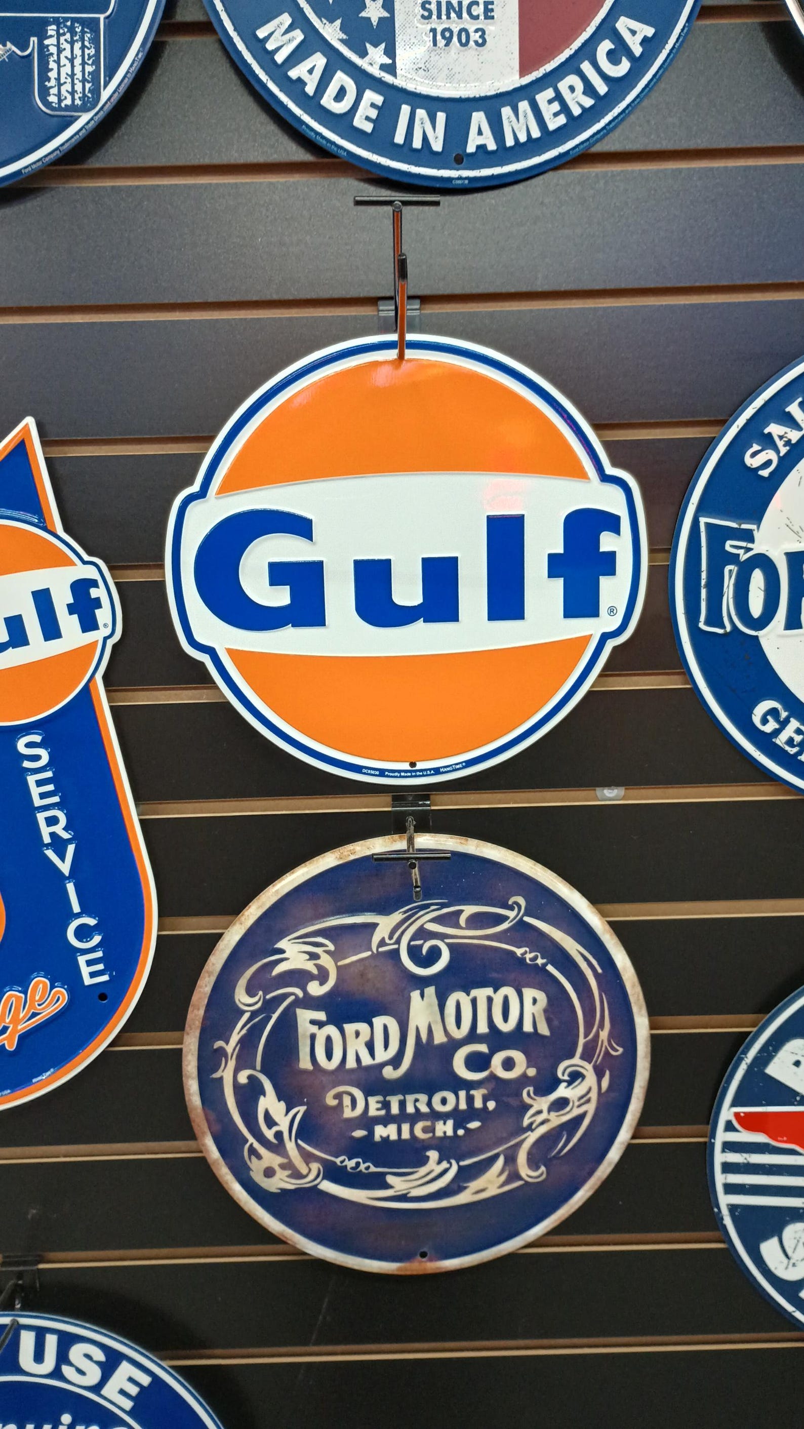 Gulf Gas Tin Sign 12" Old Gulf Gas Signs Garage Decor for Men ...
