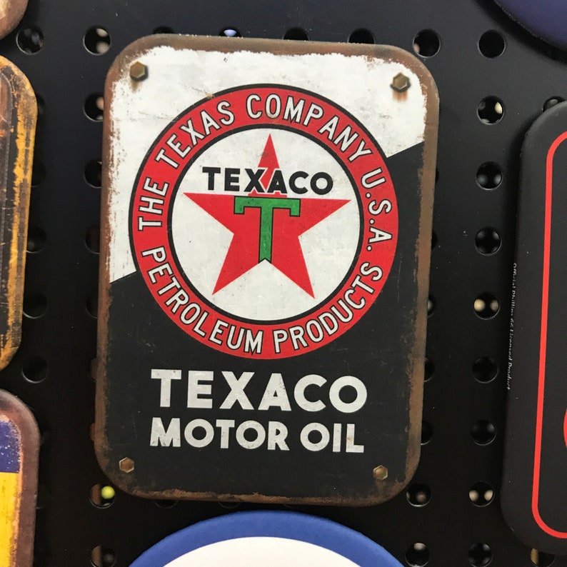 3 Gas Station Magnets Texaco Sinclair Mobil Garage Fridge Magnets Auto ...
