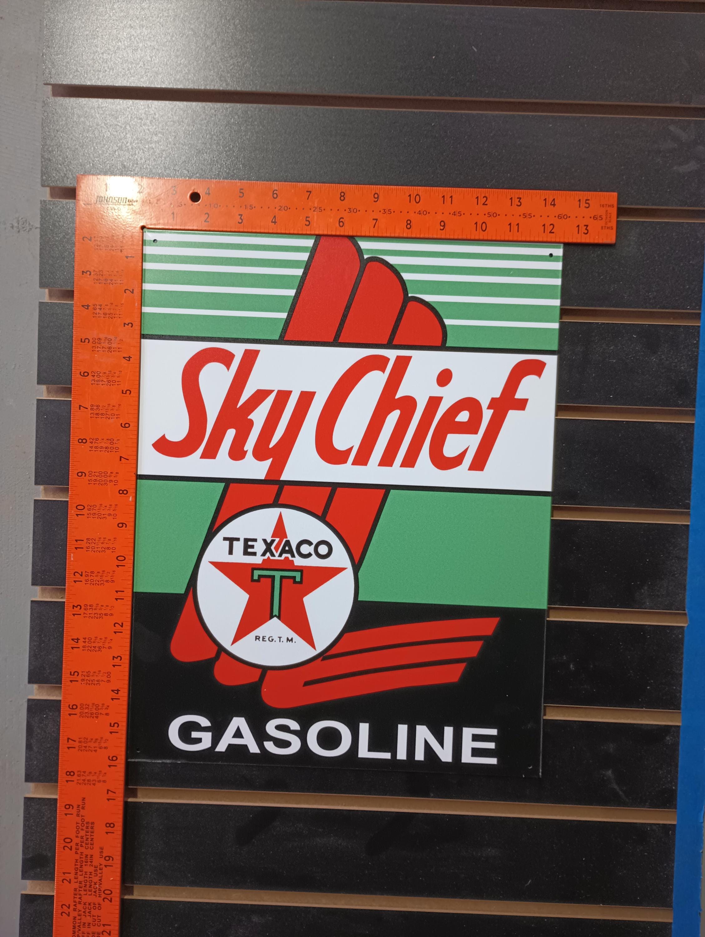 Gulf Gas Bent Arrow Tin Sign Garage Decor Men Gas Station Theme Airbnb ...