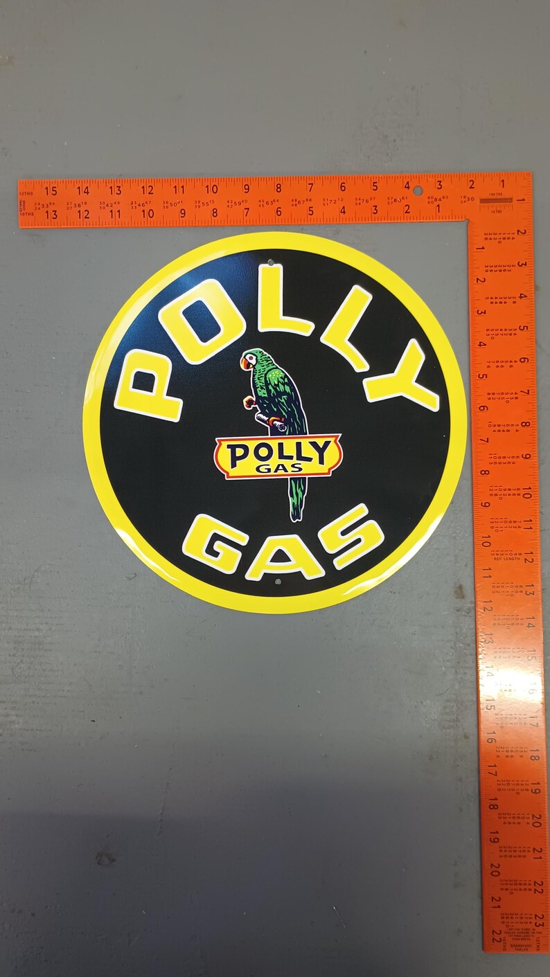 Polly Gas Tin Sign 12" Gas Station Theme Wall Decor Garage Decor for ...