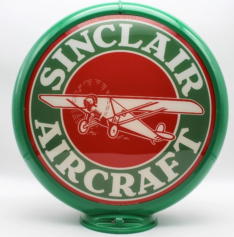 13.5" Sinclair Ethyl Gas Pump Globe WITH or WITHOUT Heavy Duty Light ...