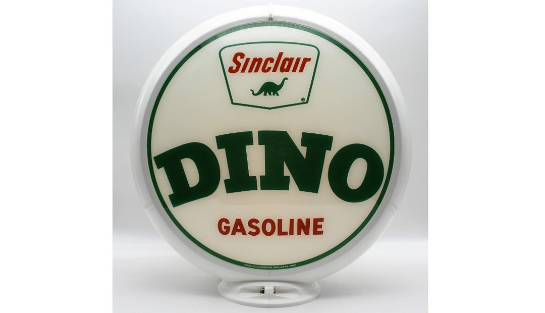 13.5" Sinclair Dino Gasoline Gas Pump Globe WITH or WITHOUT Heavy Duty ...