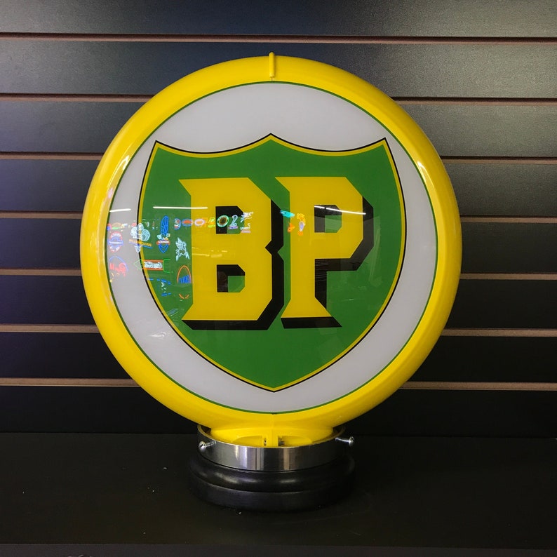 13.5" BP Gas Pump Globe WITH or WITHOUT Heavy Duty Light Base Barn ...