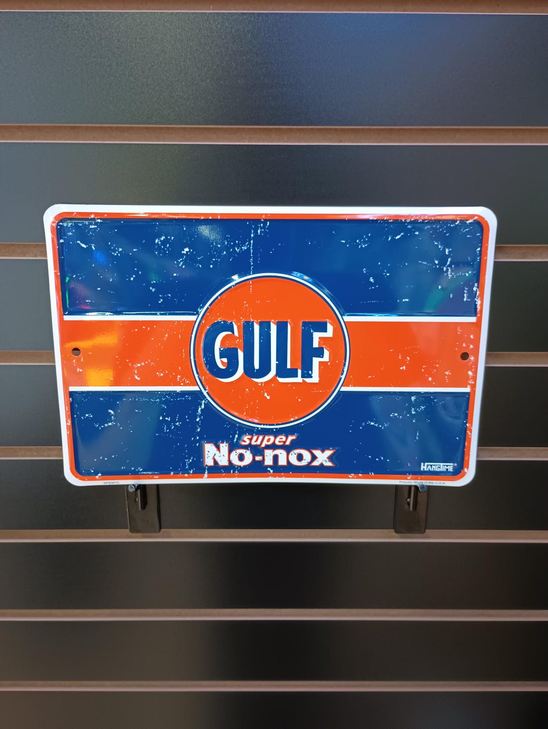 Gulf No Nox Small Parking Sign Tin Gulf Gas Station Signs Petro Garage ...