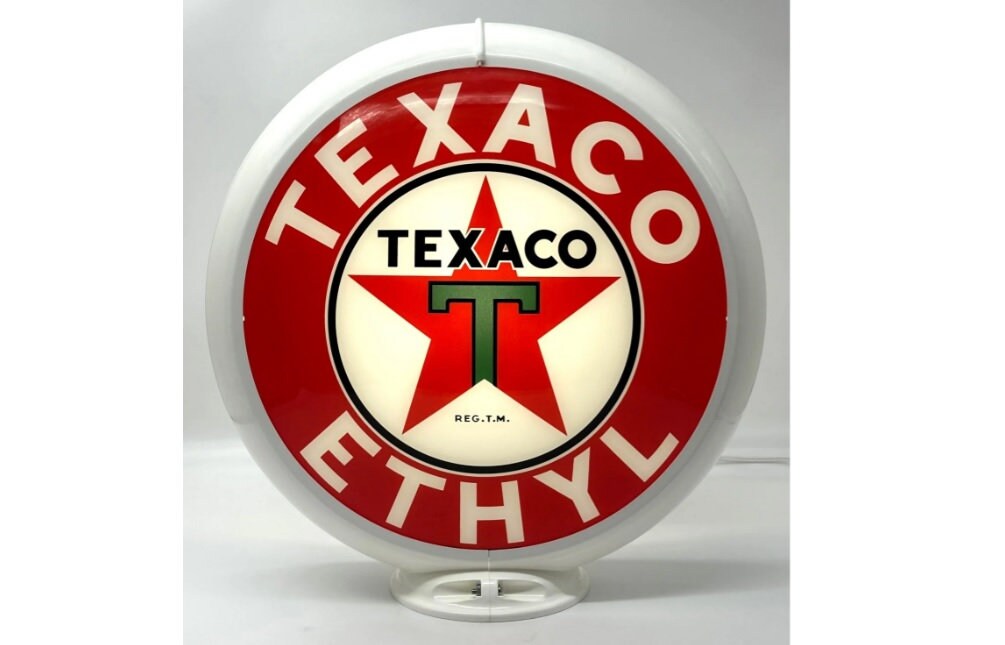 13.5" Texaco Texas Company Gas Pump Globe WITH or WITHOUT Heavy Duty ...