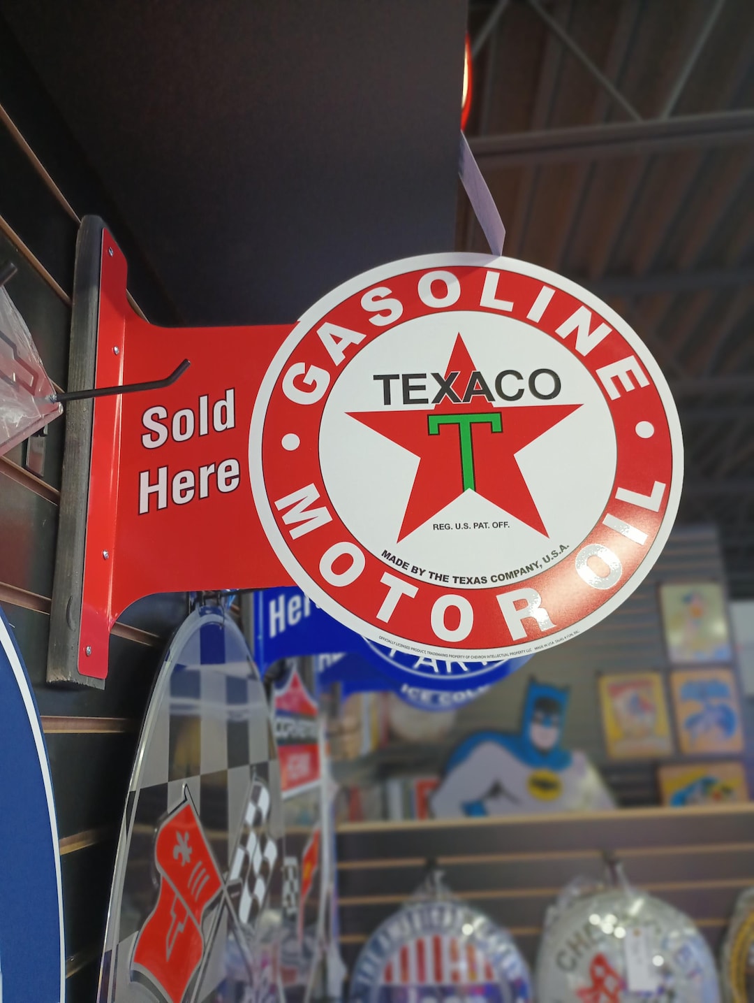 Texaco Flange Sign Texaco Gas Station Signs Garage Decor Men Man Cave ...