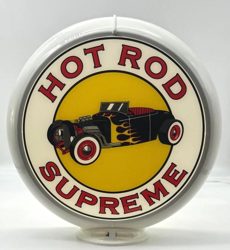 13.5" Hot Rod Supreme Gas Pump Globe WITH or WITHOUT Heavy Duty Light ...