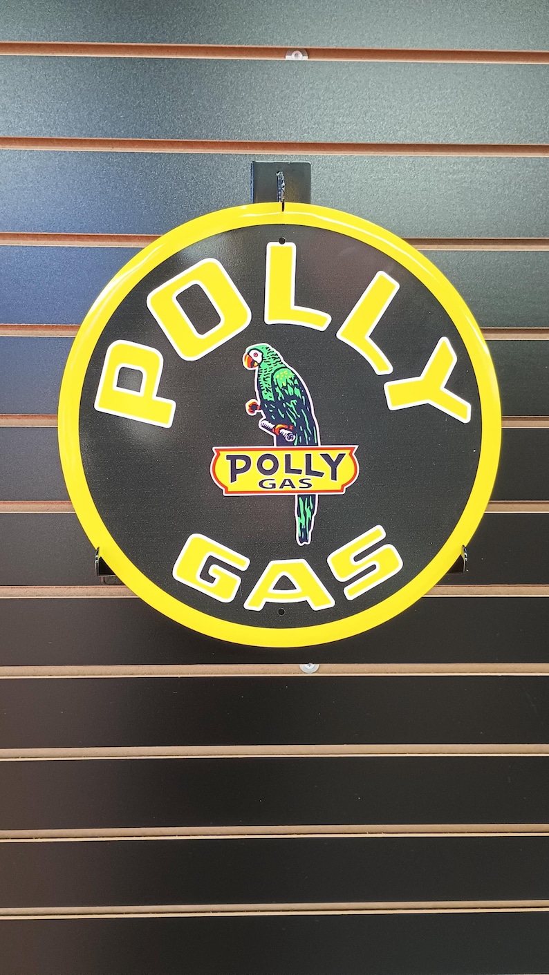 Polly Gas Tin Sign 12" Gas Station Theme Wall Decor Garage Decor for ...