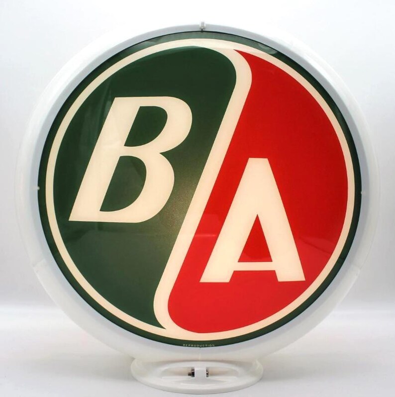 13.5" BA Gas Pump Globe WITH or WITHOUT Heavy Duty Light Base Vintage ...