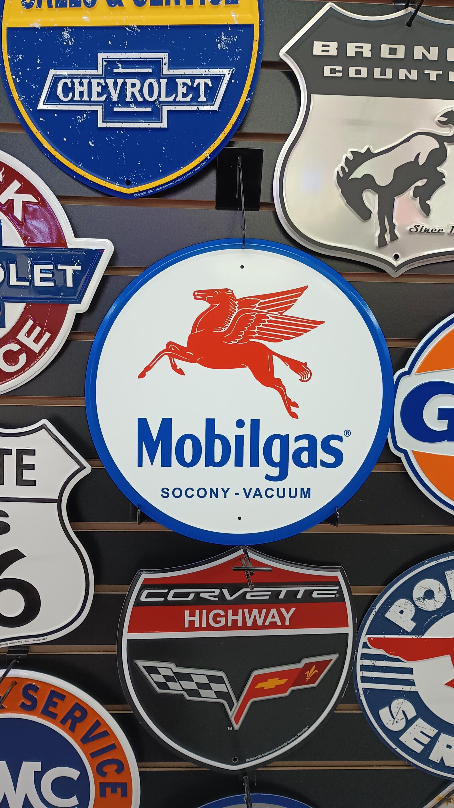 Mobil Pegasus Tin Sign 12" Mobilgas Signs Mobil Gas Station Themed ...