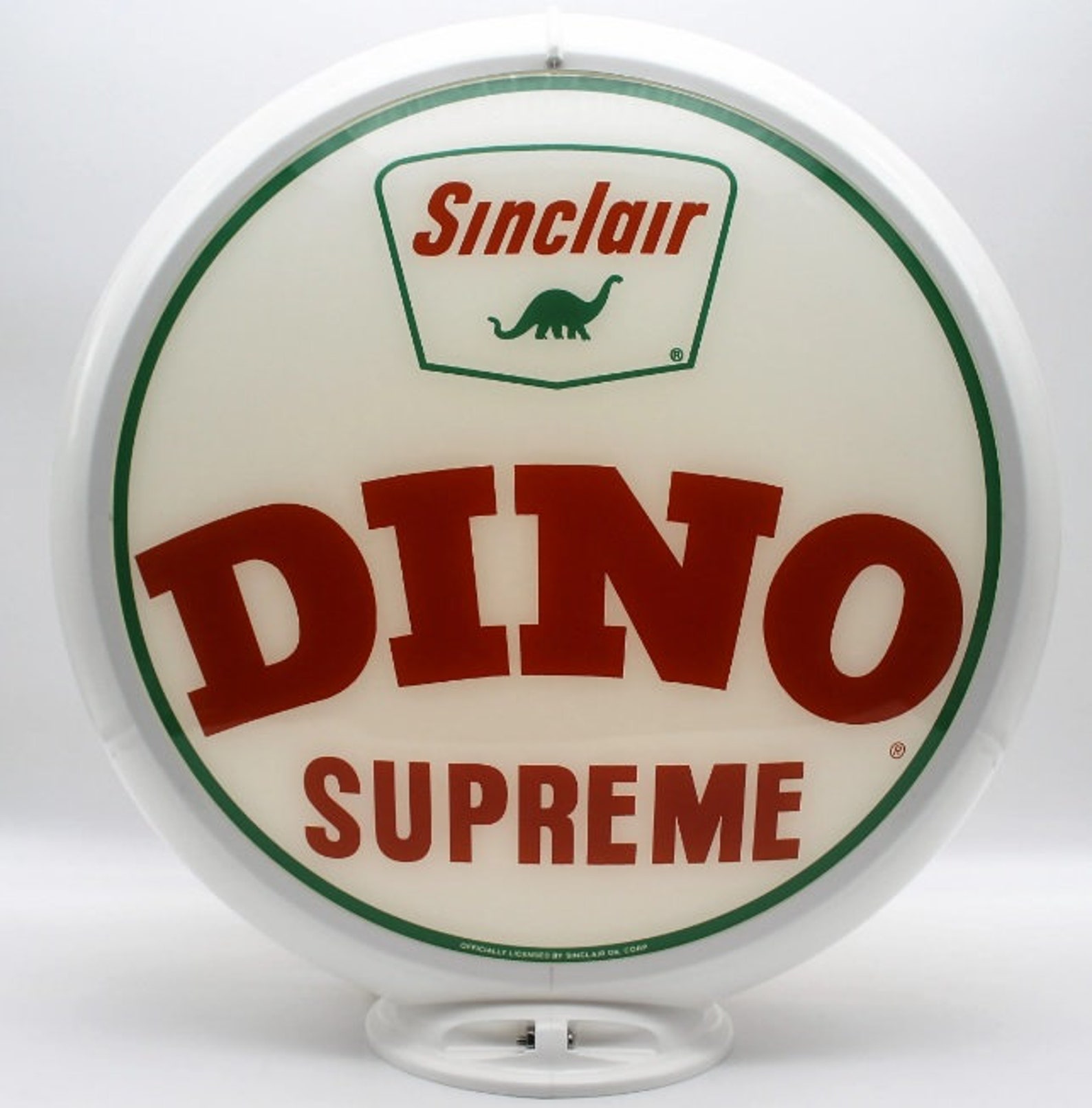 13.5" Sinclair Dino Gas Pump Globe WITH or WITHOUT Heavy Duty Light ...