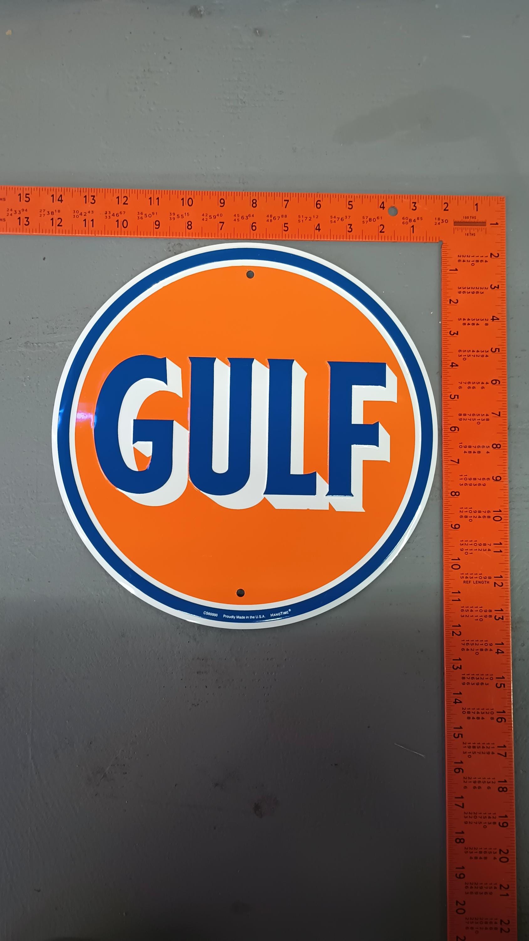Gulf Gas Tin Sign 12" Old Gulf Gas Signs Garage Decor for Men ...