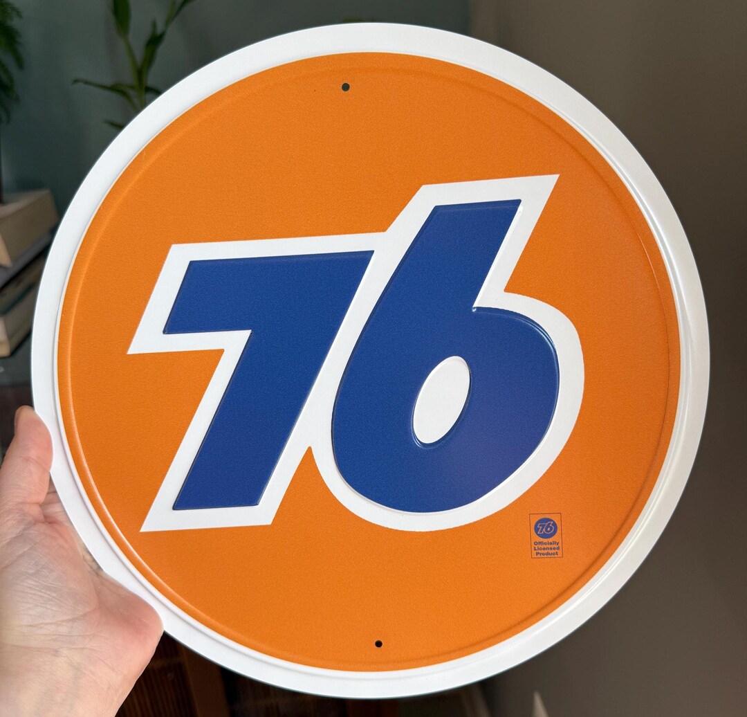 76 Gas Steel Sign 12" Union 76 Gas Signs Gas Station Garage Decor for ...