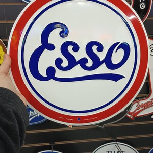 Esso Gas Tin Sign 12" Gas Station Theme Wall Decor Garage Decor for Men ...