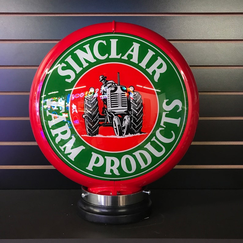 13.5" Sinclair Dino Gas Pump Globe WITH or WITHOUT Heavy Duty Light ...