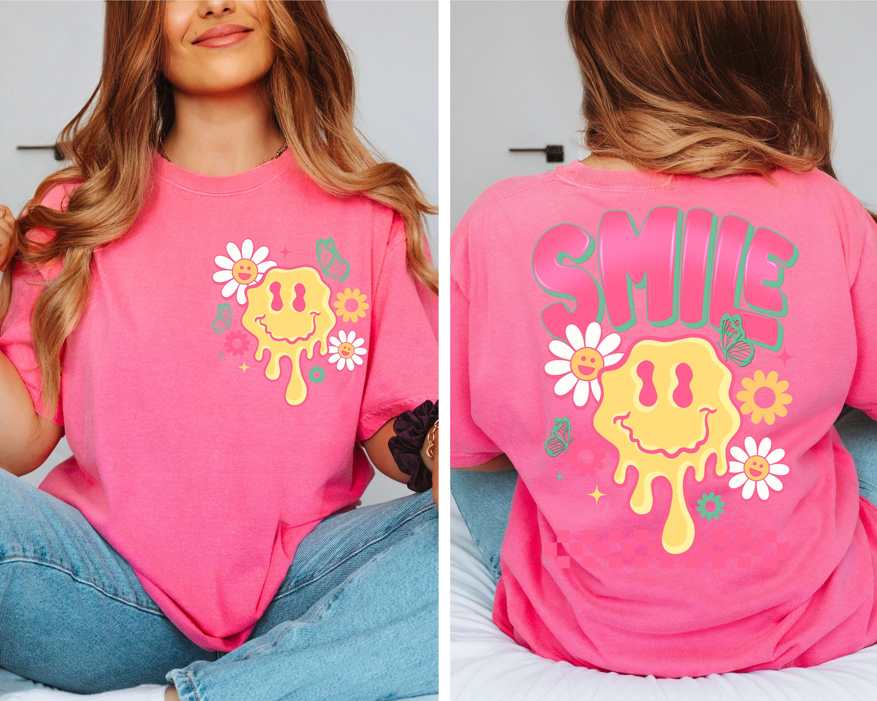 Smile Drippy Smiley Face Png Sublimation Design Download, Groovy Png ...