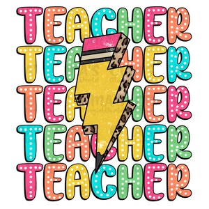 Teacher Png Sublimation Design Download, Back to School Png, Teacher's ...