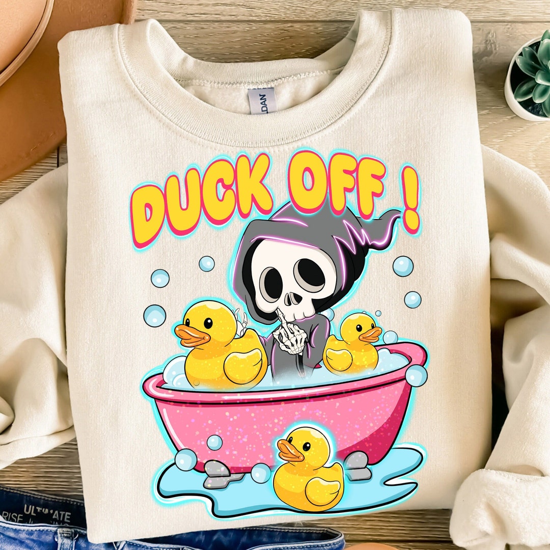 Duck Off! Png Sublimation Design Download, Snarky Skeleton Png ...