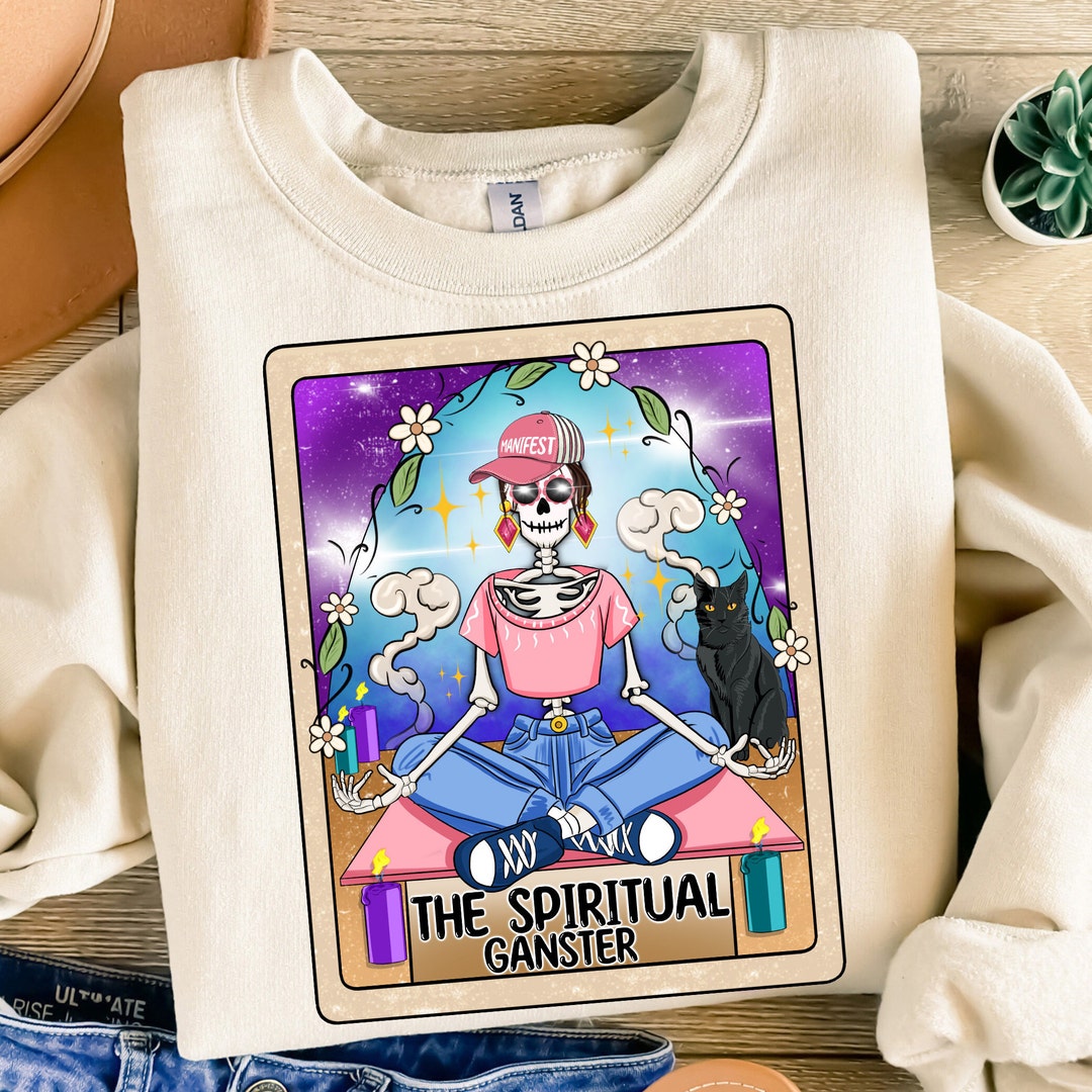 The Spiritual Ganster Tarot Card Png Sublimation Design Download ...
