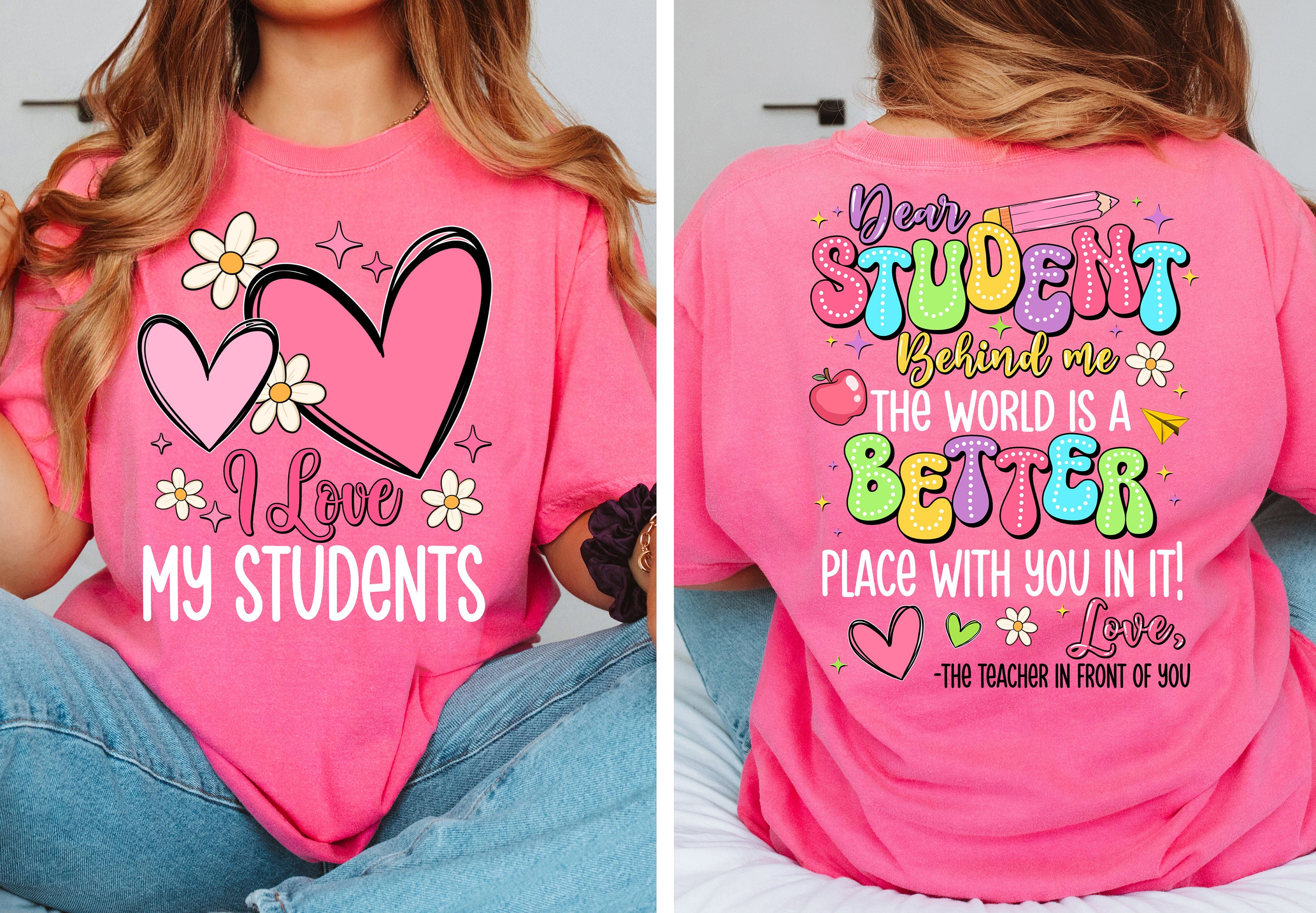 I Love My Students Png Sublimation Design Download, Teacher's Day Png ...