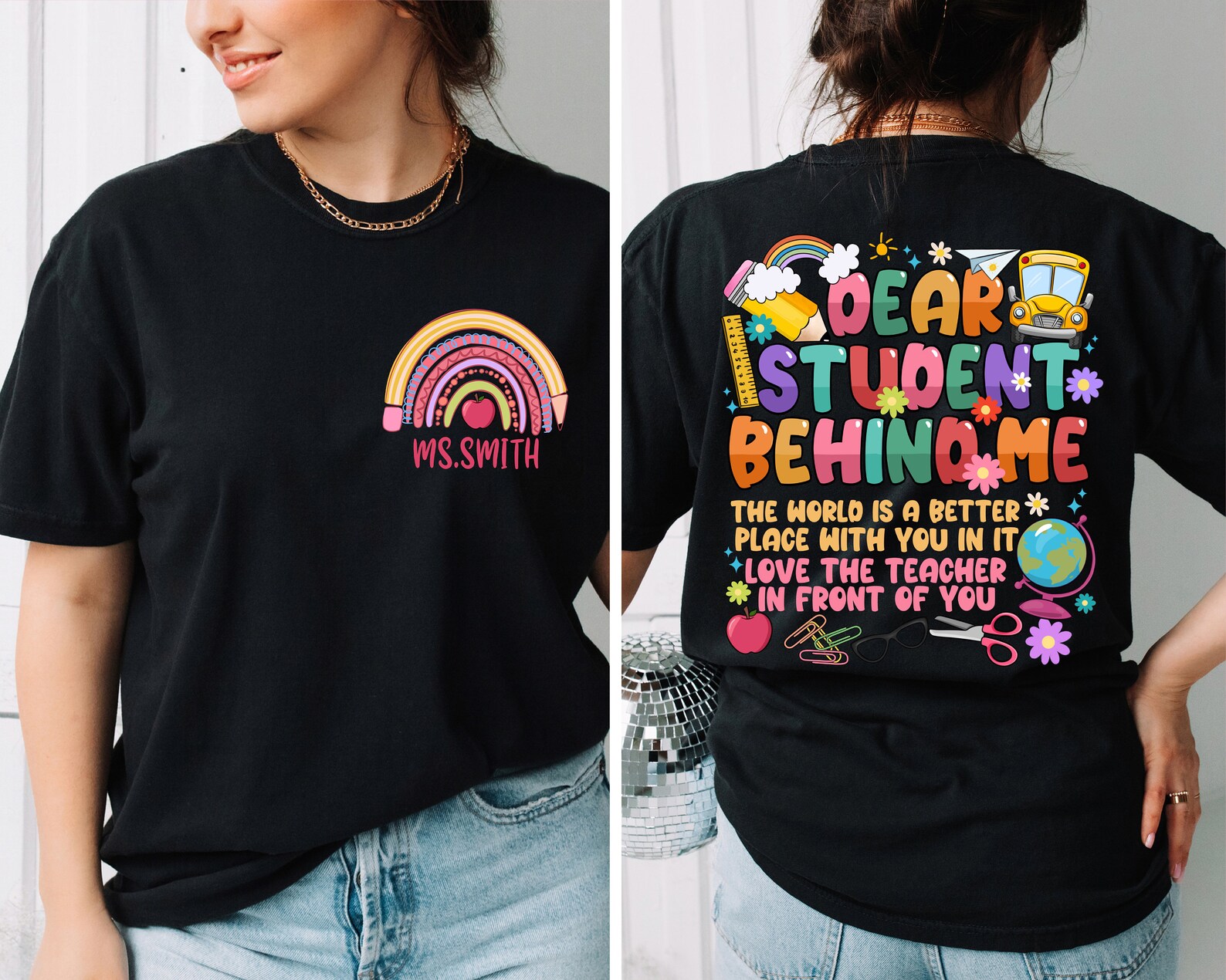 Dear Student Behind Me Png Sublimation Design Download, Teacher Png ...