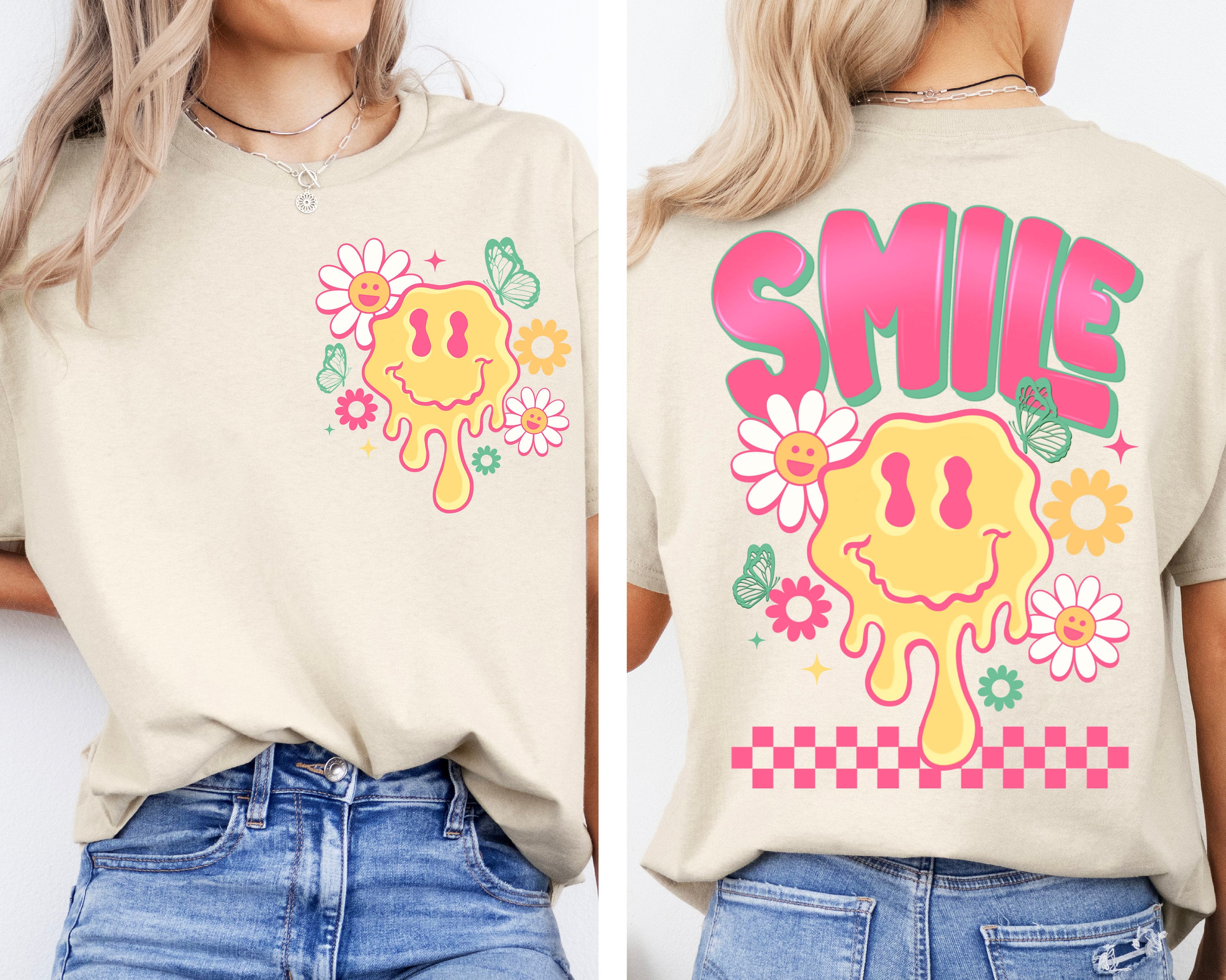 Smile Drippy Smiley Face Png Sublimation Design Download, Groovy Png ...
